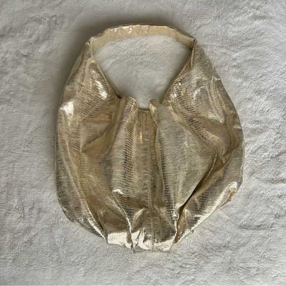 Ted Rossi NYC | Bags | Ted Rossi Nyc Elegant Metallic Hobo Bag Leather ...
